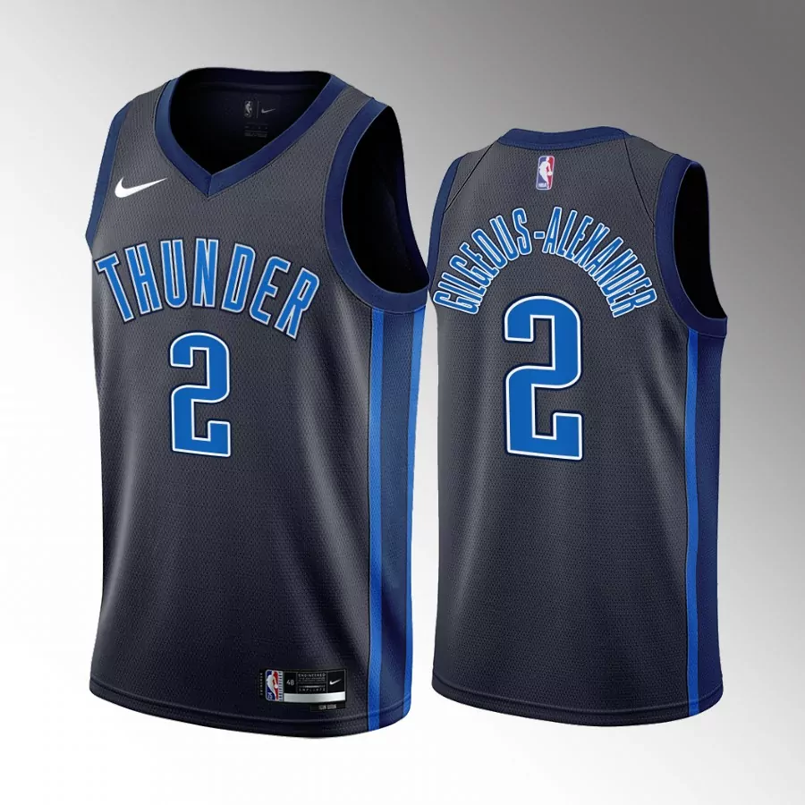 Oklahoma City Thunder #2 shai gilgeous alexander black city edition ...