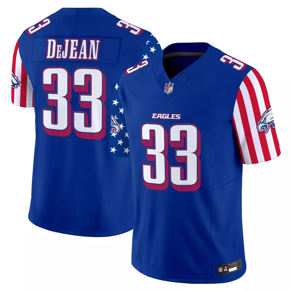 Dejean 33 Philadelphia Eagles Blue Independence Day 2025 Stitched ...